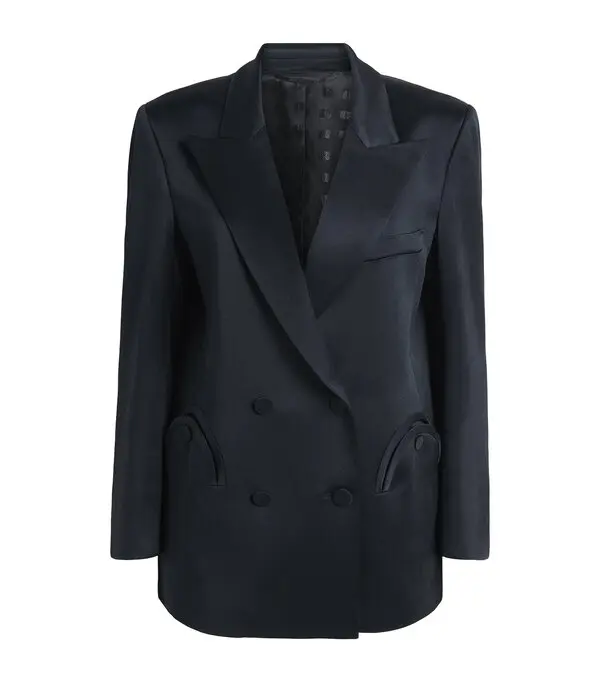 BLAZÉ MILANO Satin Double-breasted Blazer