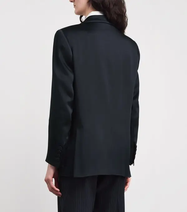 BLAZÉ MILANO Satin Double-breasted Blazer