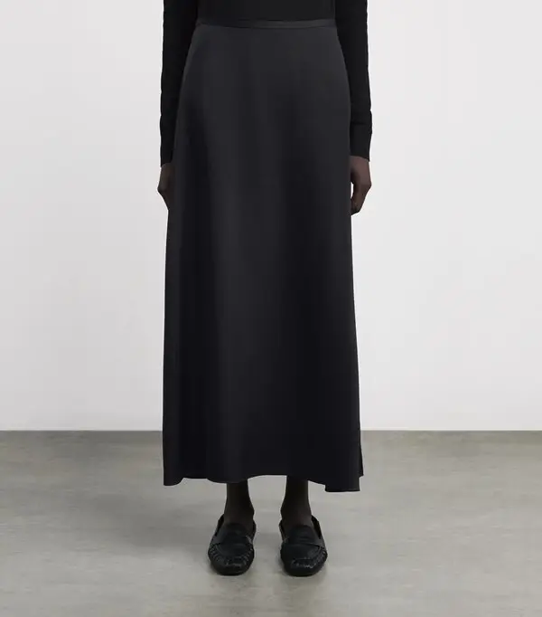 Theory Satin Midi Skirt
