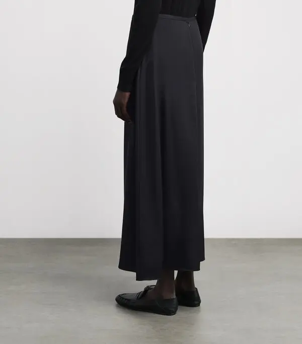 Theory Satin Midi Skirt