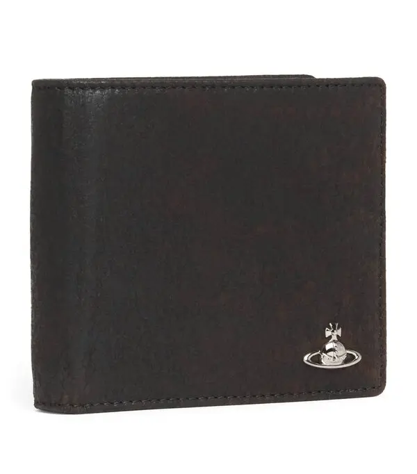 VIVIENNE WESTWOOD Leather Logo Bifold Wallet - Brown