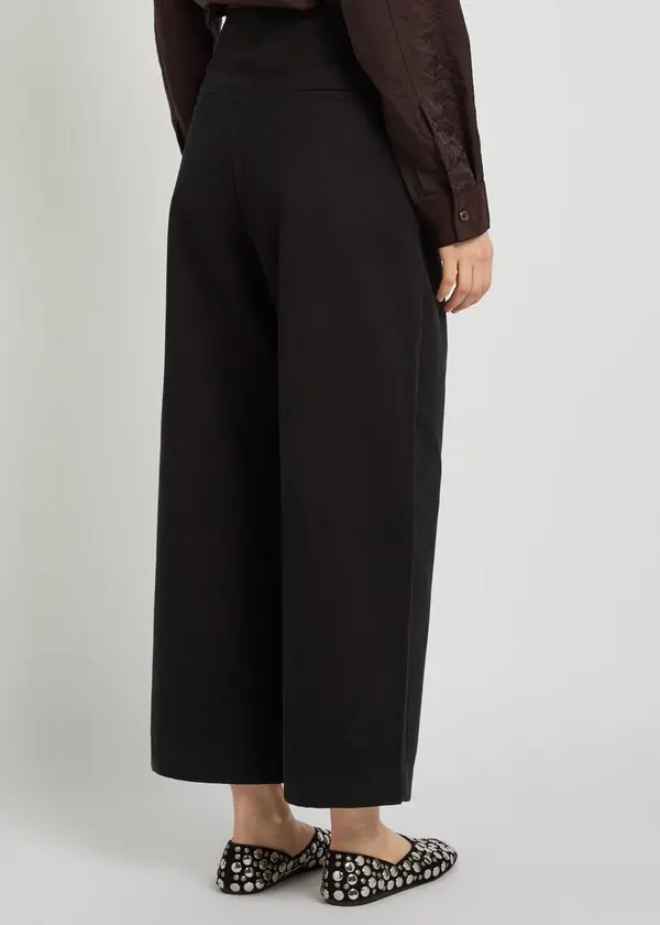 Studio Nicholson Peached Wide-leg Cotton-twill Trousers
