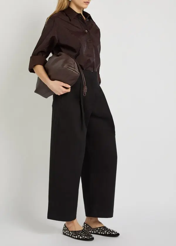 Studio Nicholson Peached Wide-leg Cotton-twill Trousers