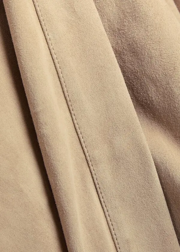 Stouls Simone Oversized Suede Shirt - Beige