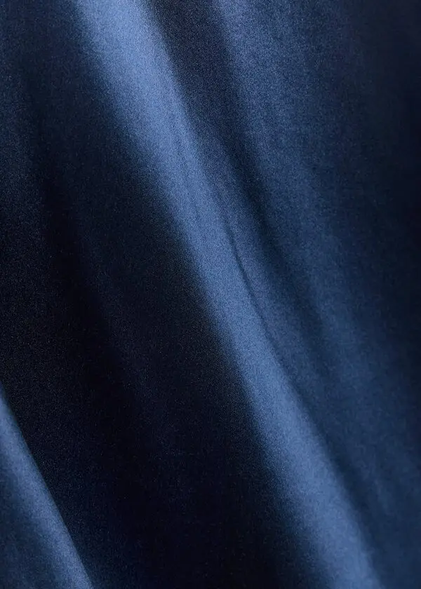 REFORMATION Saskia Silk Top - Navy