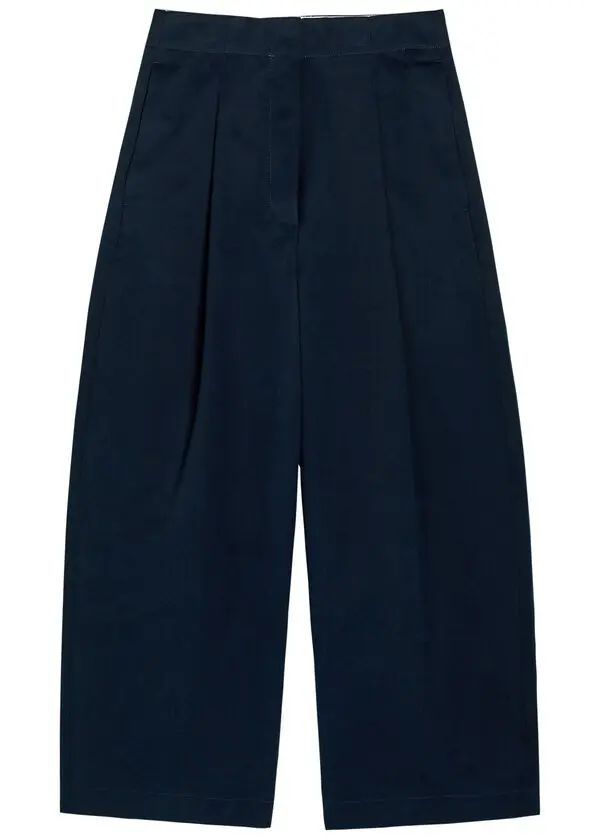 Studio Nicholson Peached Wide-leg Cotton-twill Trousers