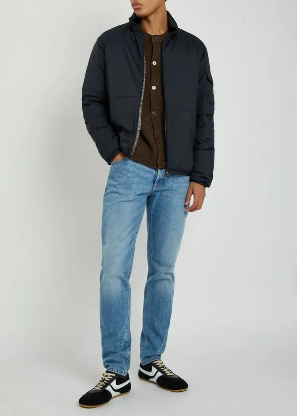 Moncler Breezes Padded Shell Jacket - Navy