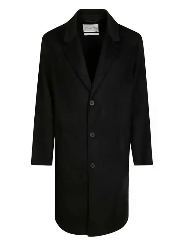 AMARANTO Over Single-breasted Coat - Black