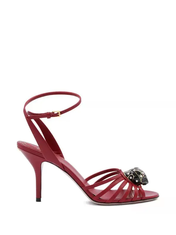 Valentino Garavani Pas De Chat Heeled Sandals - Red