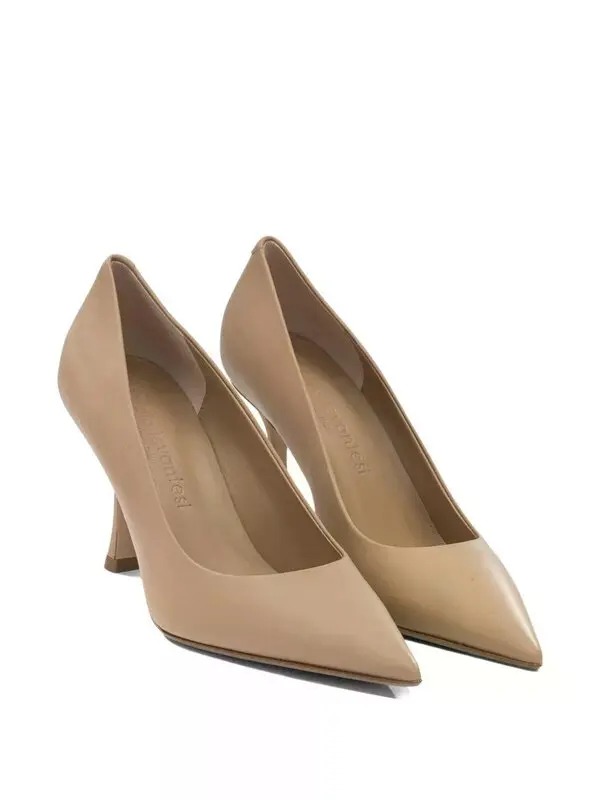 SERGIO LEVANTESI Diva Pointed-toe Heeled Pumps - Neutrals
