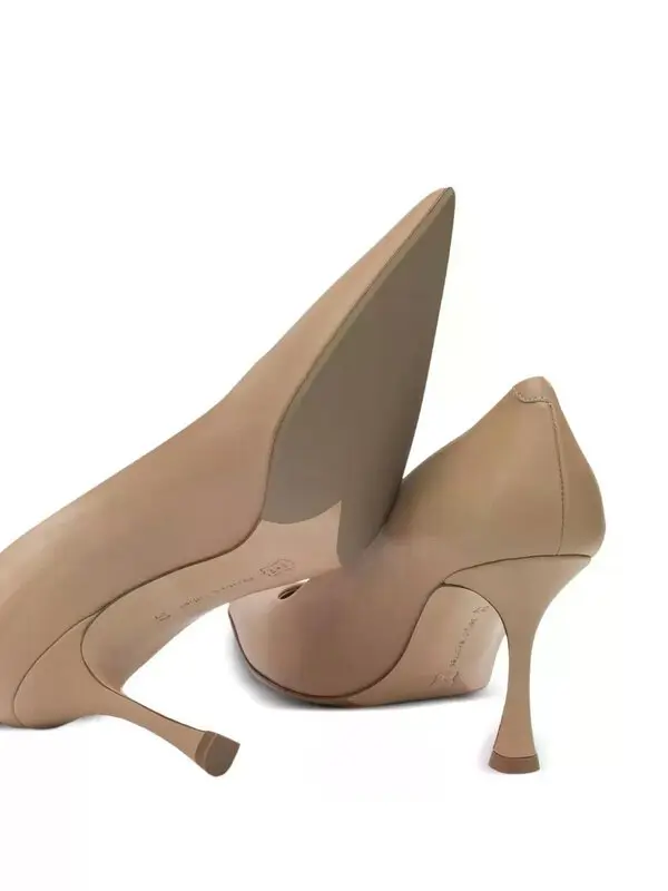 SERGIO LEVANTESI Diva Pointed-toe Heeled Pumps - Neutrals