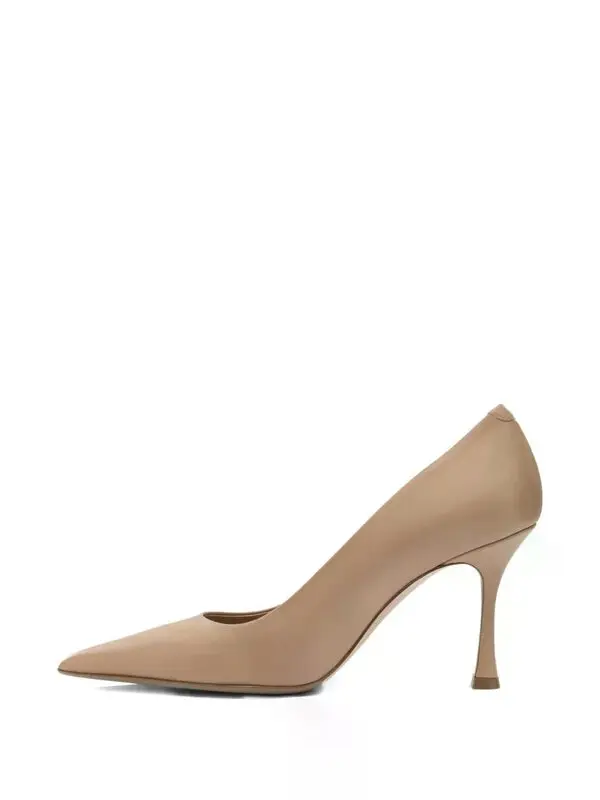 SERGIO LEVANTESI Diva Pointed-toe Heeled Pumps - Neutrals