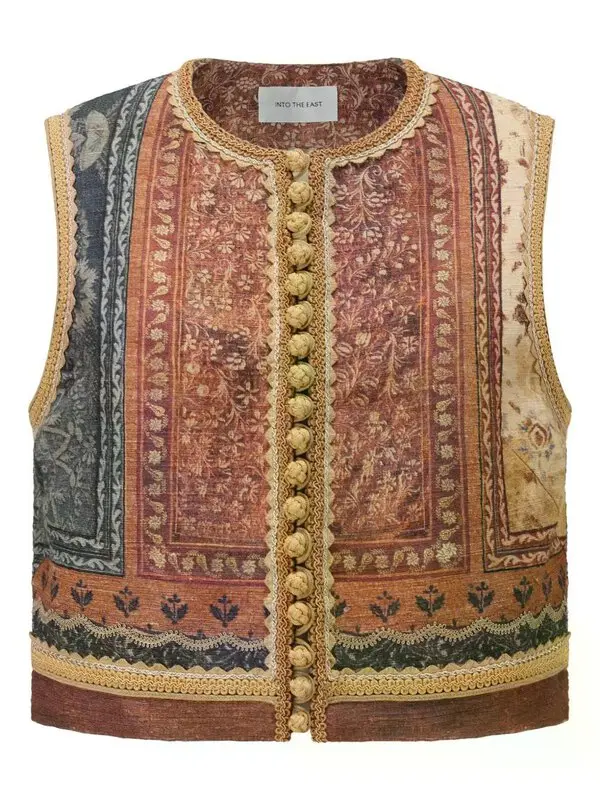 INTO THE EAST Quercus Printed Waistcoat