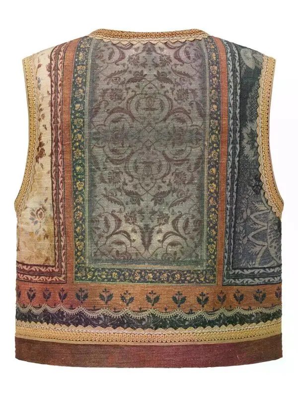 INTO THE EAST Quercus Printed Waistcoat