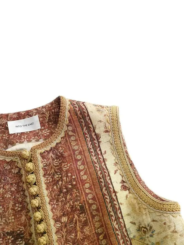 INTO THE EAST Quercus Printed Waistcoat