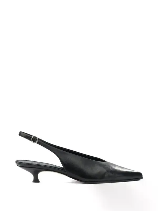 AeydĒ Camila Slingback Kitten Heel Pumps - Black