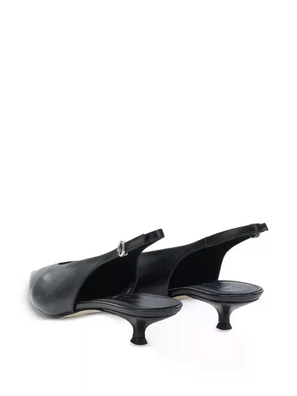 AeydĒ Camila Slingback Kitten Heel Pumps - Black