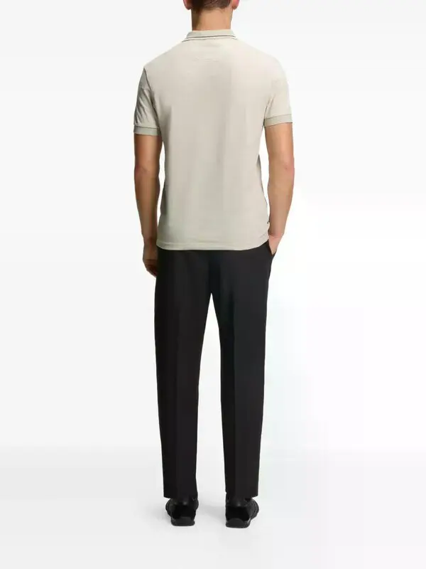 BOSS Logo-detail Contrasting Polo Shirt