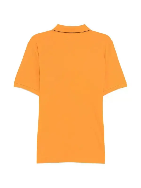 C.P. COMPANY Logo-embroidered Polo Shirt - Orange