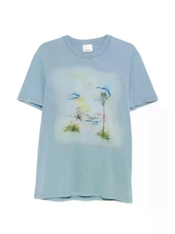 MARANT Honore Graphic-print T-shirt - Blue
