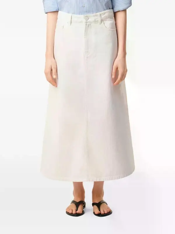 AMI Paris Cotton Twill Long Skirt