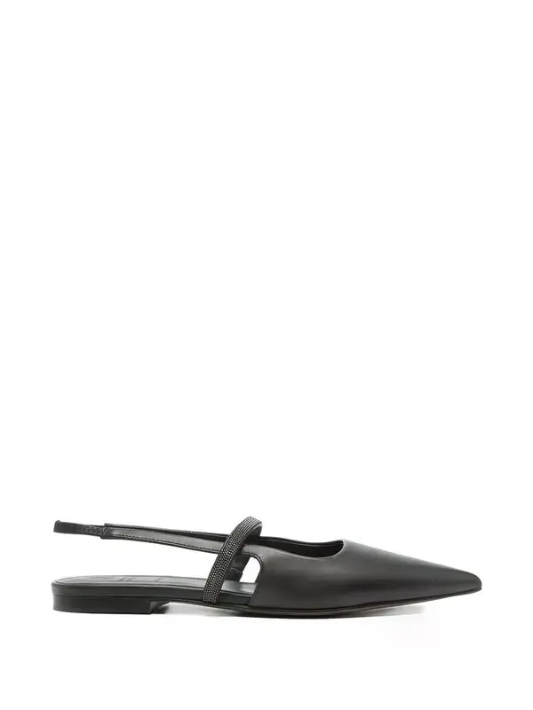 Brunello Cucinelli Point-toe Strap Flat Pumps
