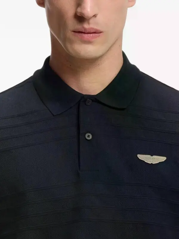 BOSS Polo Shirt In Cotton Jacquard - Blue