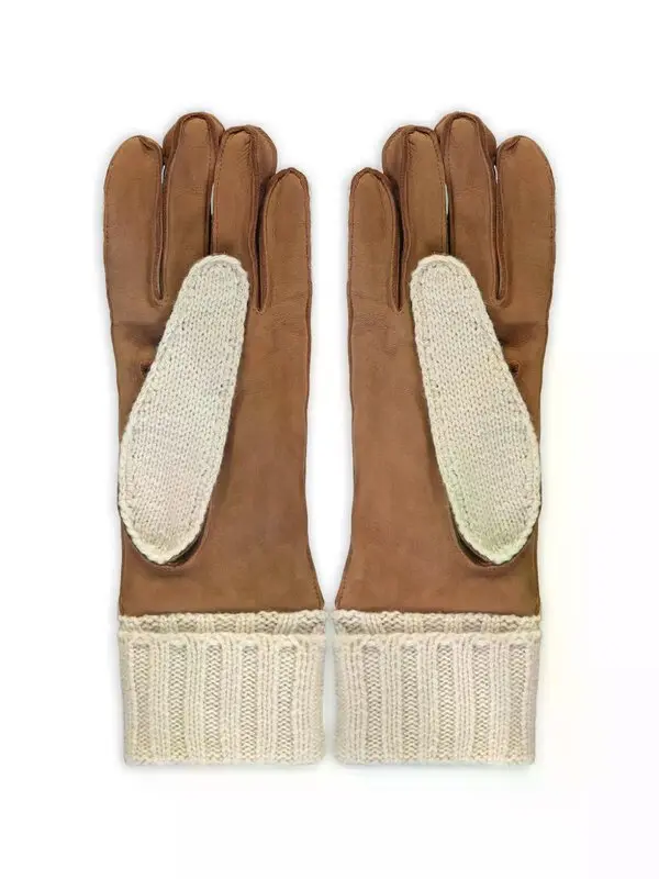 MOORER Cable-knit Gloves - Neutrals