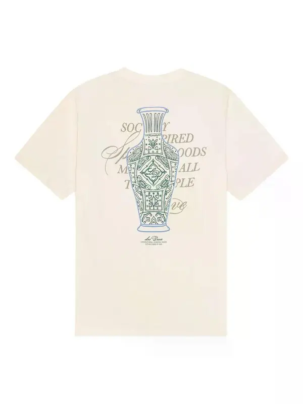 LES DEUX Graphic-print T-shirt - Neutrals