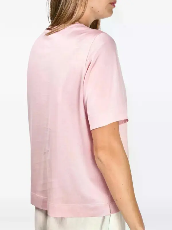 GRAN SASSO Crew-neck Short-sleeve T-shirt - Pink