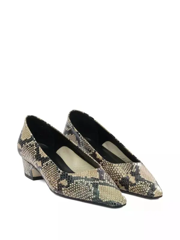 AeydĒ Snake-print Heeled Pumps