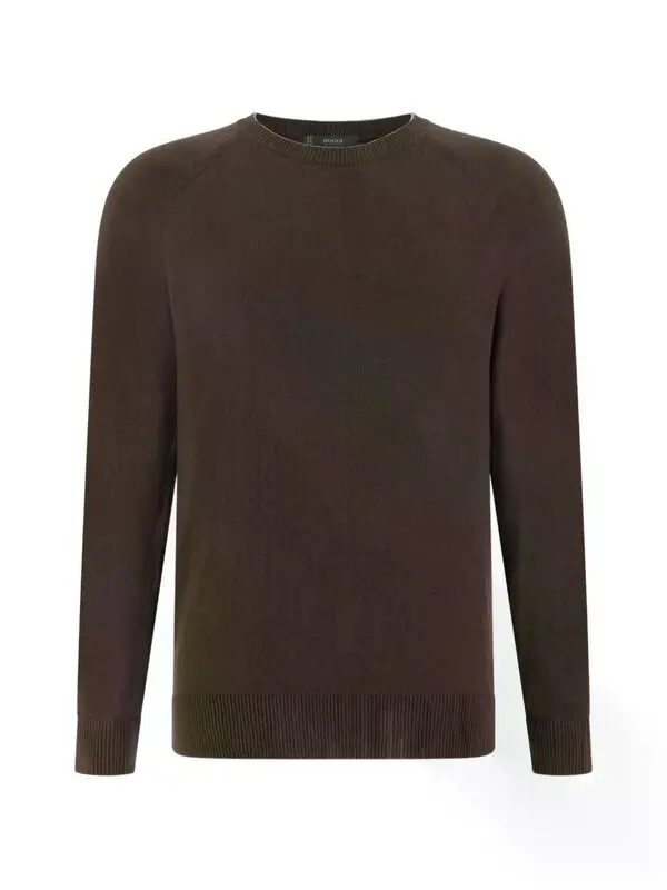 Boggi Milano Crew-neck Raglan Sweater - Brown