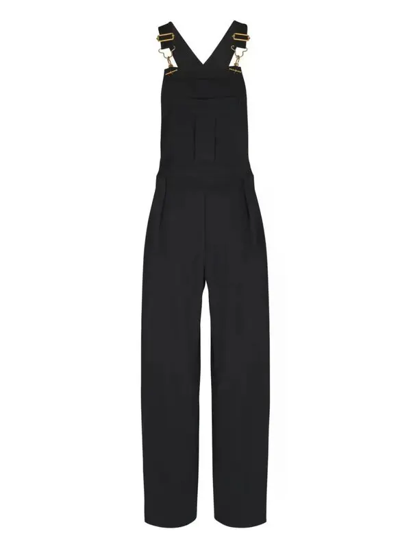 Balmain Wool Jumpsuit With Chain Straps