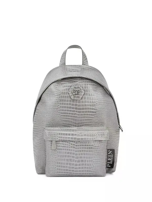 Philipp Plein Top-handle Leather Backpack - Grey