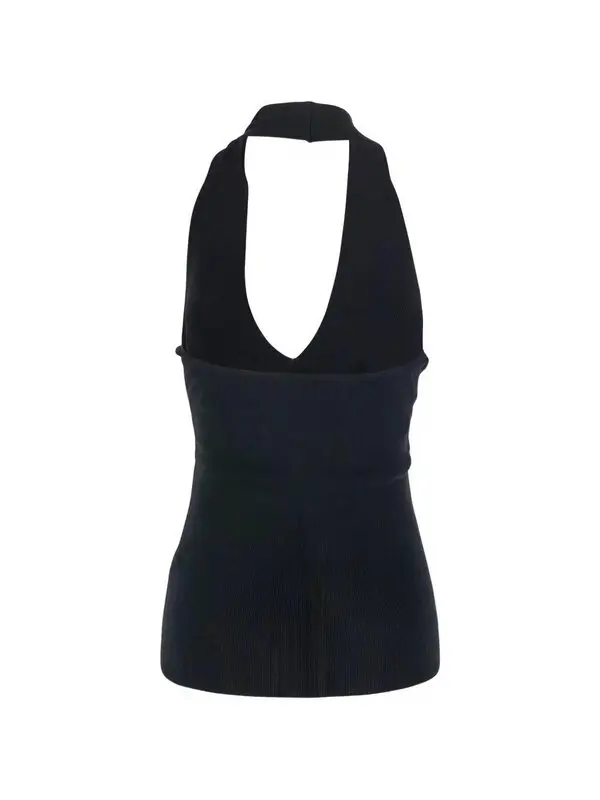 Federica Tosi Halterneck Knitted Blouse