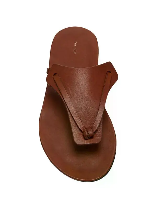 THE ROW Helena Knotted Flip Flops - Brown