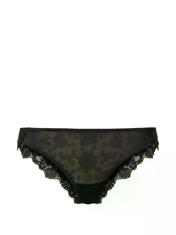 TWINSET Embroidered Tulle Briefs - Black