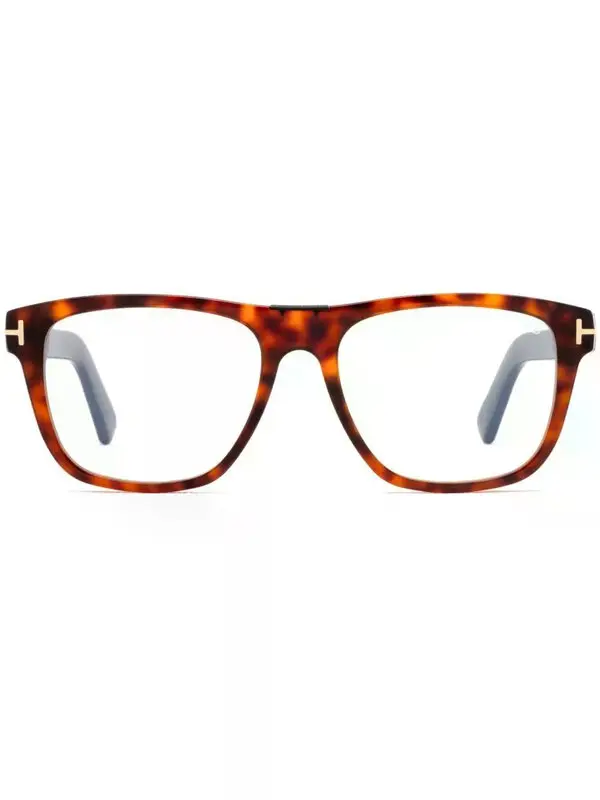 TOM FORD Square Frame Eyeglasses - Red