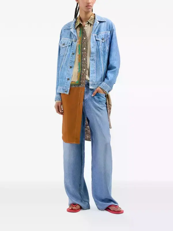 PIERRE-LOUIS MASCIA Patchwork Long-sleeve Shirt