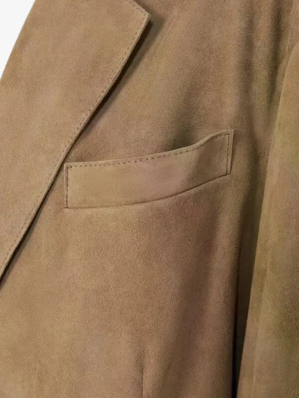 Max Mara Buttoned Leather Jacket