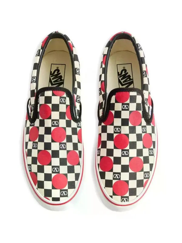 VANS X Valentino Garavani Checkerboard Slip-on Sneakers - Neutrals