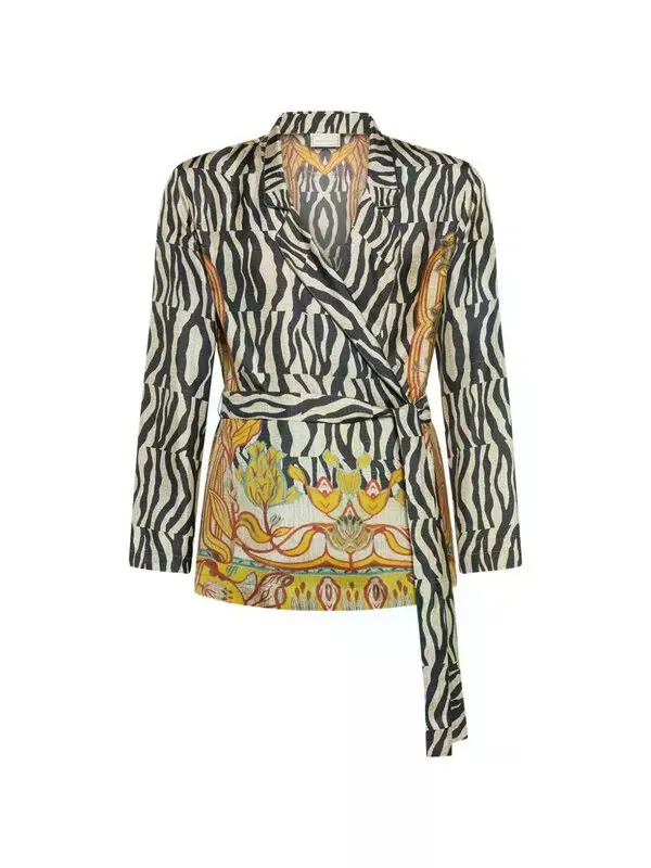 PIERRE-LOUIS MASCIA Aloe Zebra Floral Jacquard Jacket