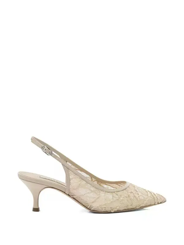 Casadei Lace Slingback Pumps