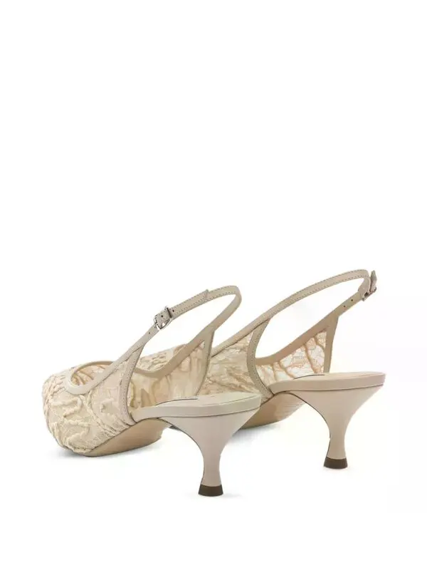 Casadei Lace Slingback Pumps