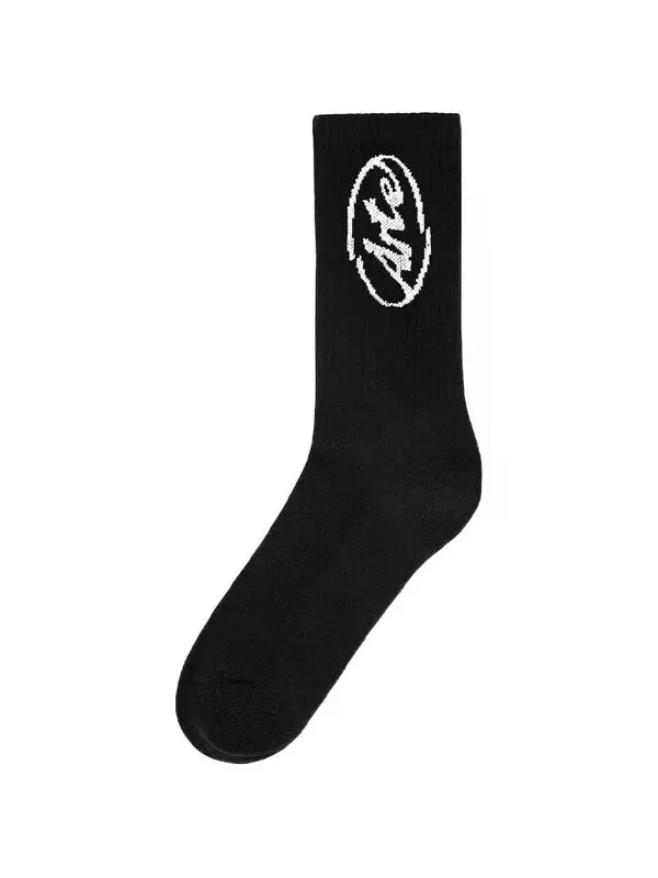 ARTE ANTWERP Logo-detail Crew Socks - Black