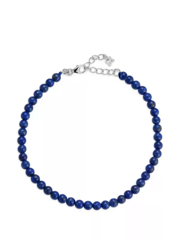 Mateo 4mm Lapis Bead Bracelet - Blue