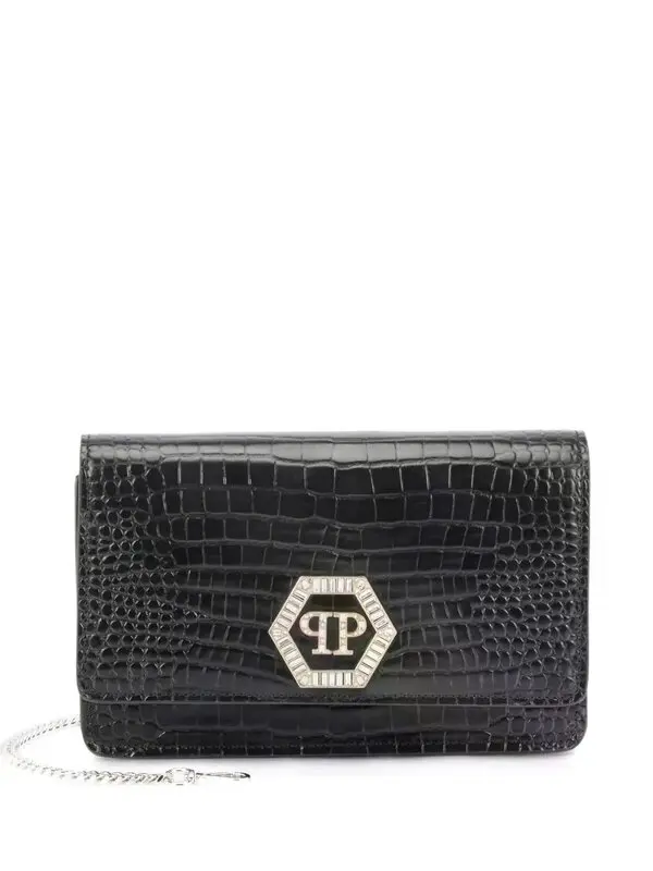 Philipp Plein Logo-detail Chain-strap Clutch - Black