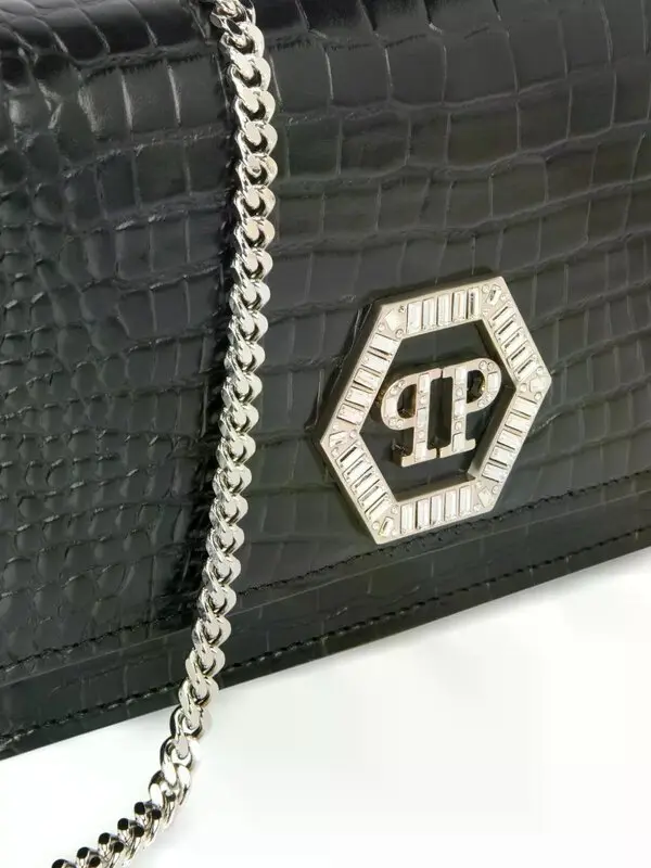 Philipp Plein Logo-detail Chain-strap Clutch - Black