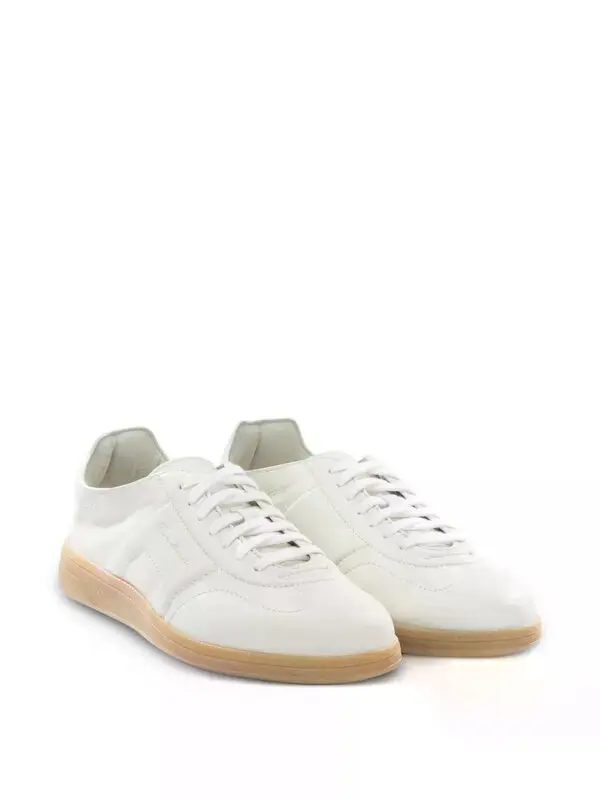Santoni Lace-up Leather Sneakers