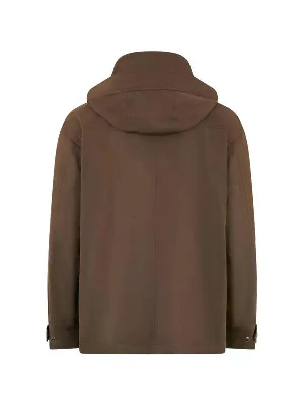 MOORER Hooded Jacket - Brown